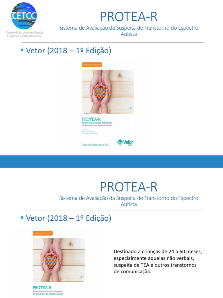 PROTEA-R Sistema de Avaliacao Da Suspeita de Transtorno Do Espectro Autista | PDF | Espectro do ...