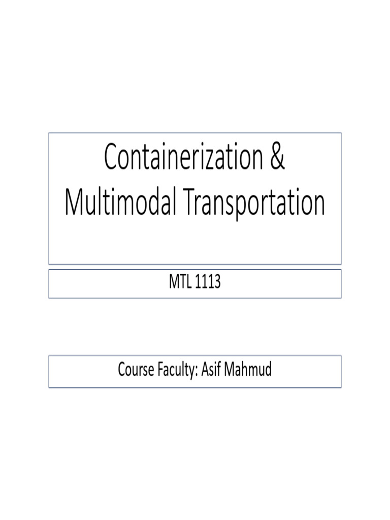 Containerization: A Trade Revolution | PDF | Containerization | Cargo