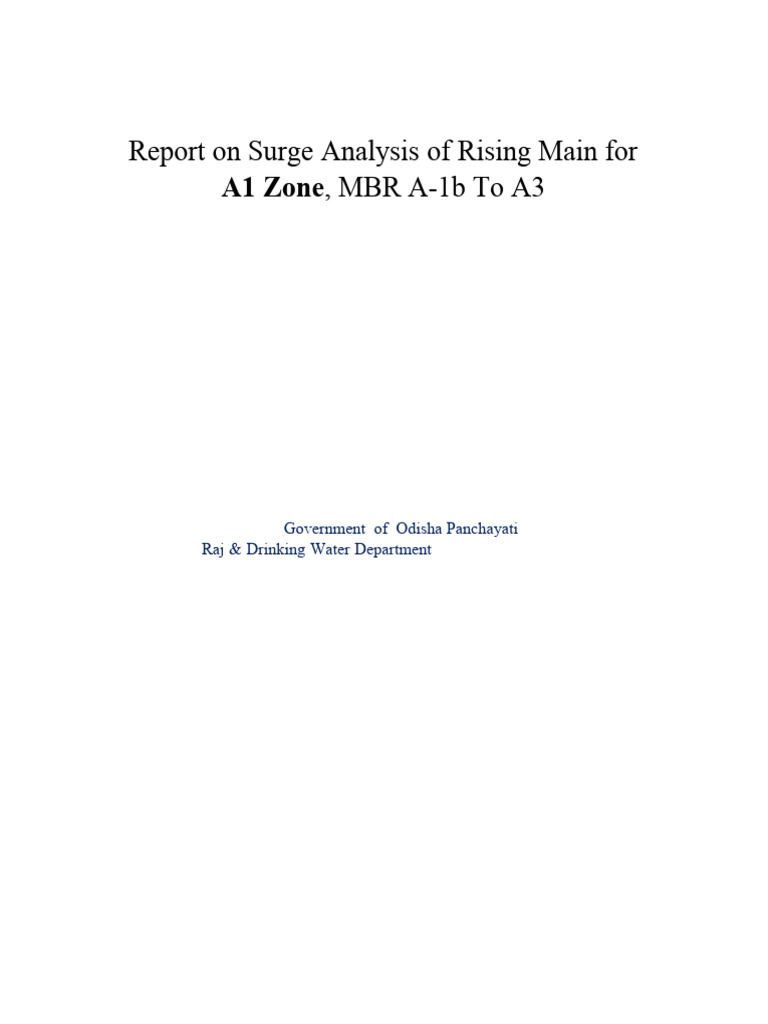 Surge Analysis Report for A1 Zone | PDF | Pump | Chemical Engineering