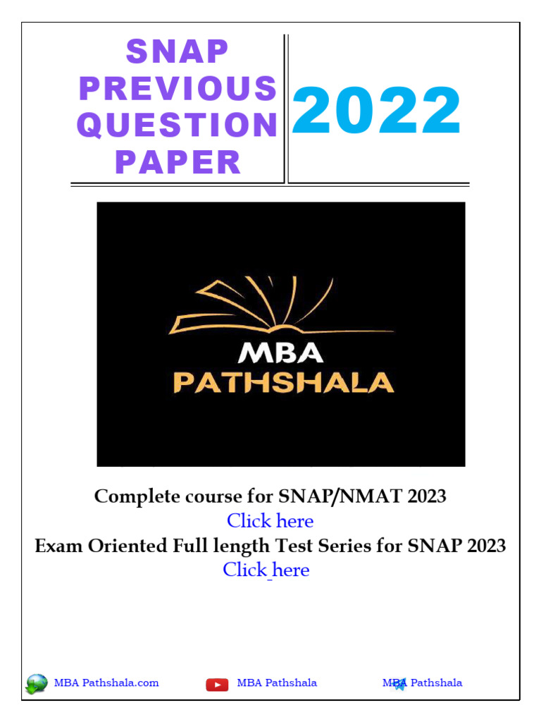 SNAP/NMAT 2023 Course & Test Series | PDF | Bus | Linguistics