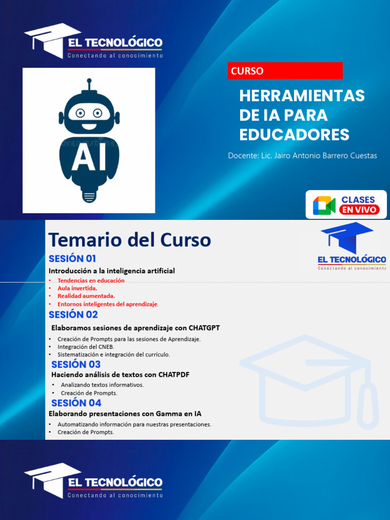 Sesión 01 - Introducción A La Inteligencia Artificial - EL TECNOLÓGICO ...