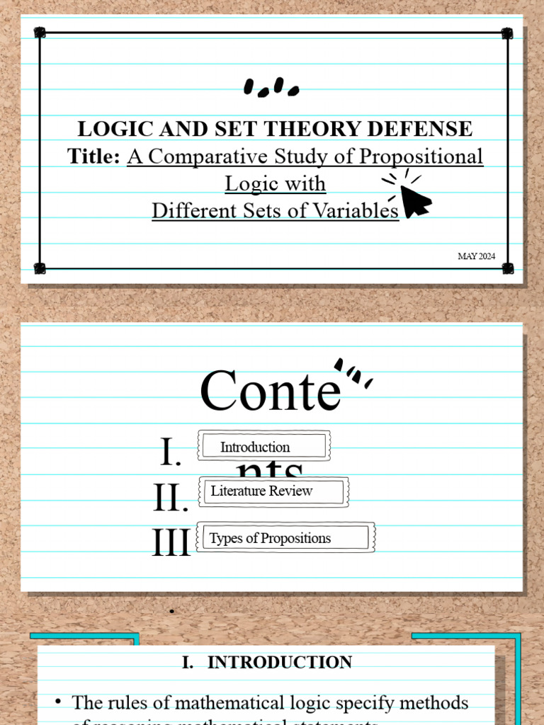Logic and Set Theory Defense | PDF | Mathematical Logic | Logic