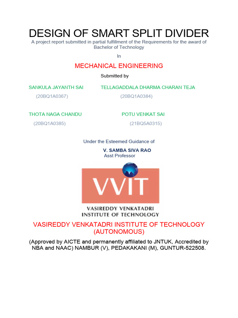 Design of Smart Split Divider | PDF | Engineering