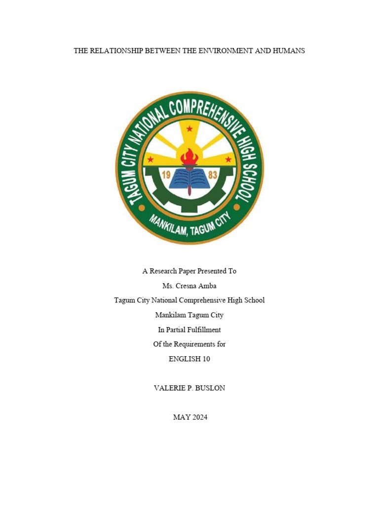 Environment and Human Interaction Study | PDF | Sustainability ...