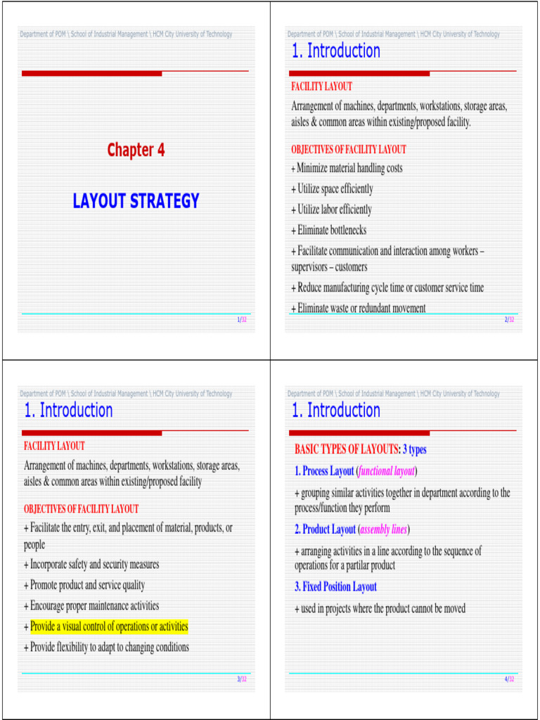 Chapter 4 - Layout Strategy | PDF | Inventory | Production And ...