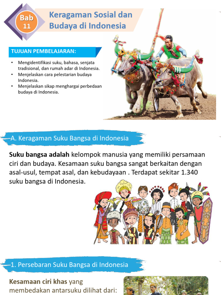 Bab 10 Keragaman Sosial Dan Budaya Di Indonesia | PDF