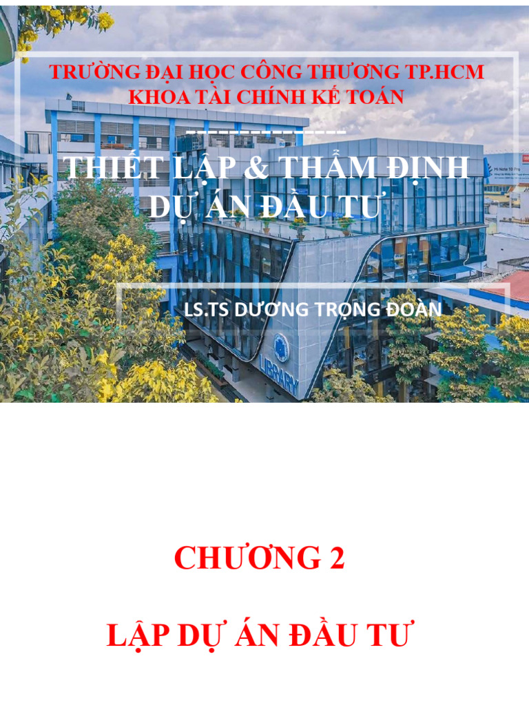 Chuong 2 - Lap Du An Dau Tu | PDF