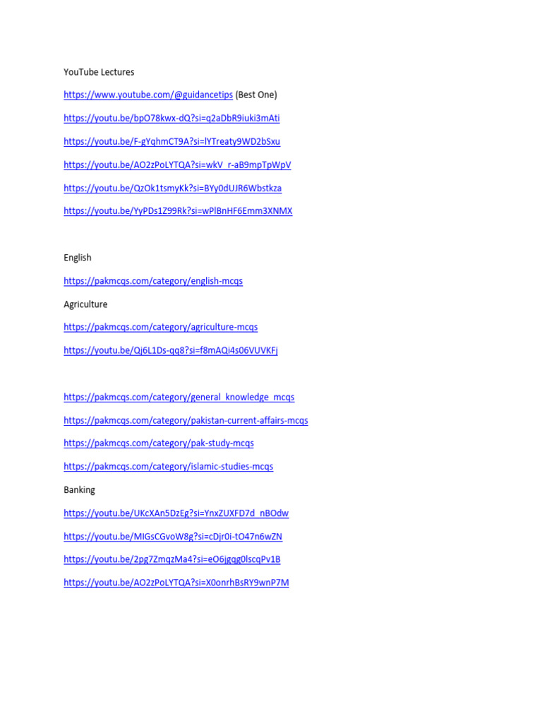 ZTBL Preparation Links | PDF