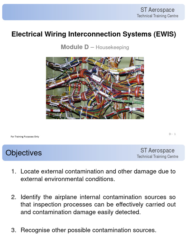 Electrical Wiring Interconnection Systems (EWIS) : Module D | PDF ...