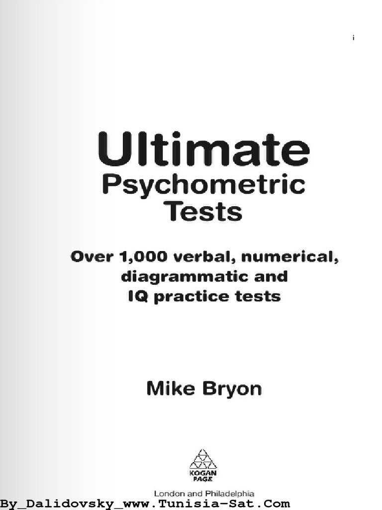 Psychometric Tests in Tunisia | PDF | Psychology | Psychological Testing