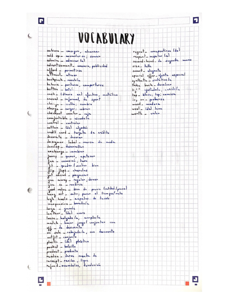 VOCABULARY | PDF