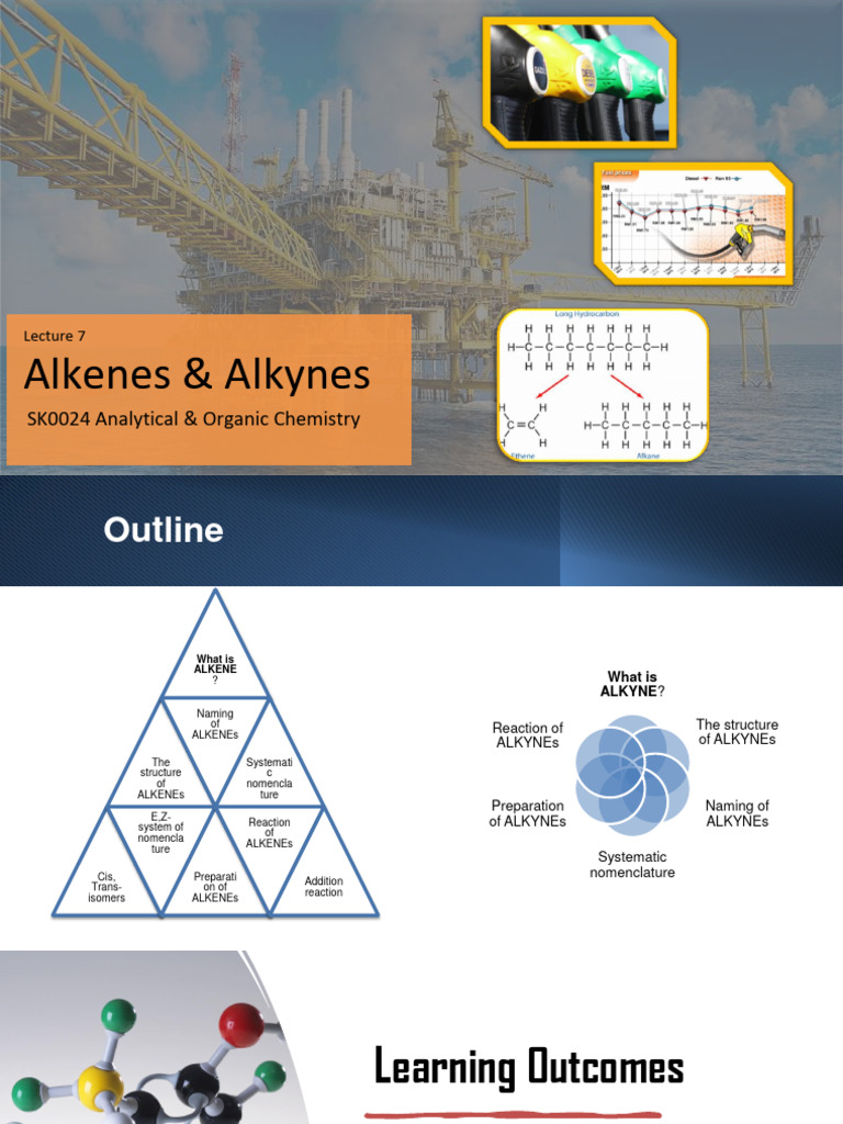 SK0024_Lecture 7- Alkenes Alkynes | PDF | Alkene | Chemical Reactions