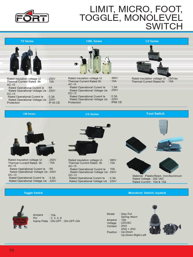 Fort Switch Catalog Overview | PDF | Electrical Wiring | Electric Power