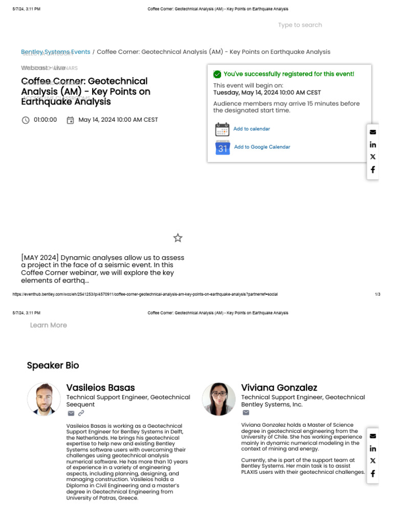 Coffee Corner - Geotechnical Analysis (AM) - Key Points On Earthquake ...
