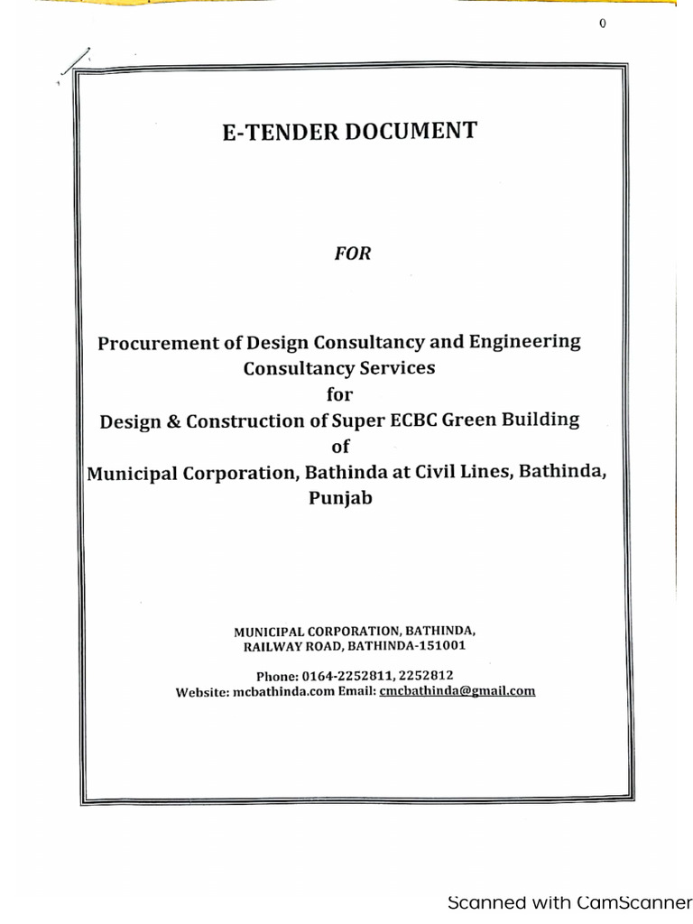 Tenderdocument | PDF