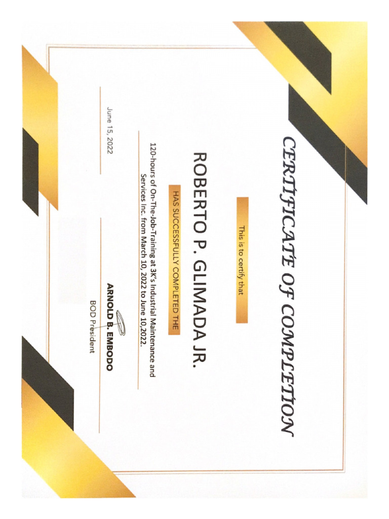 Certificate of Completion | PDF