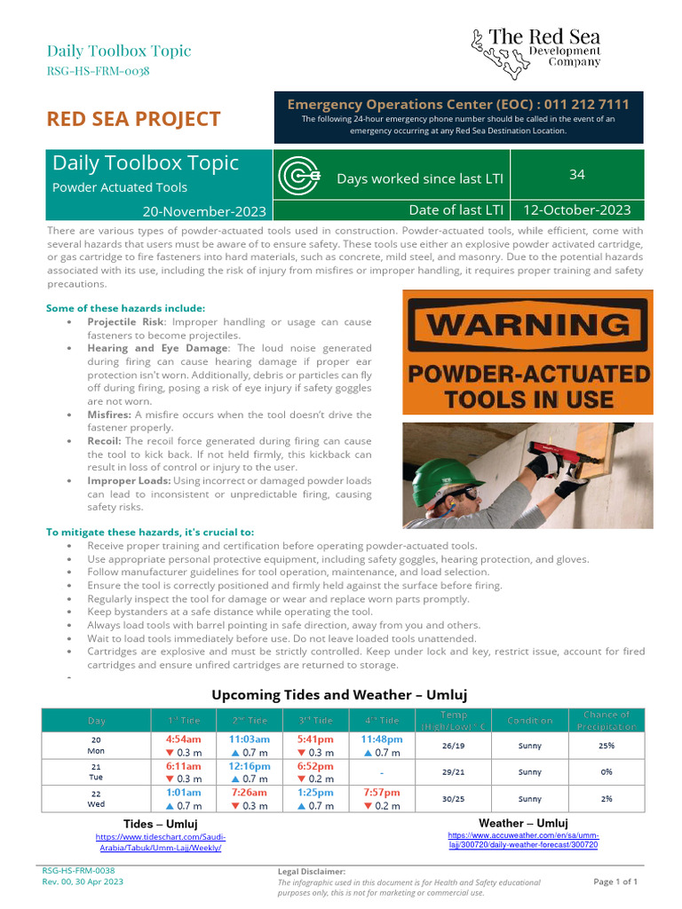 TRSP TBT - Powder Actuated Tools | PDF | Personal Protective Equipment ...