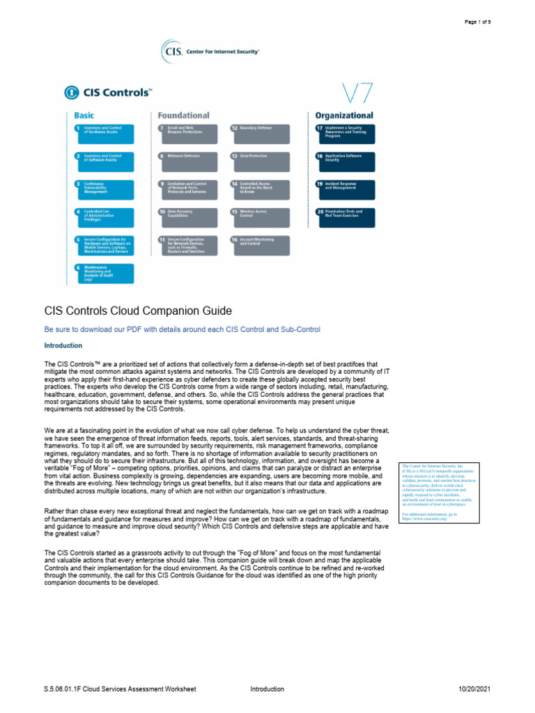 FINAL S 5-06-01 1F Cloud Checklist | PDF | Cloud Computing | Computer ...