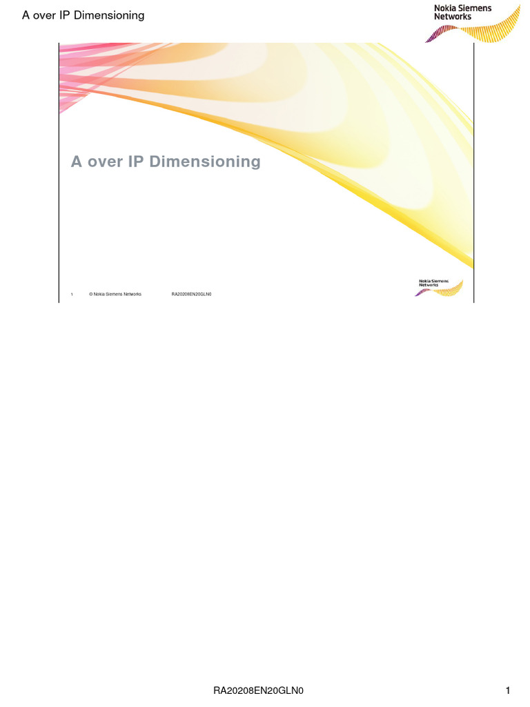 Nokia A Over IP Dimensioning | Download Free PDF | Computer Network ...