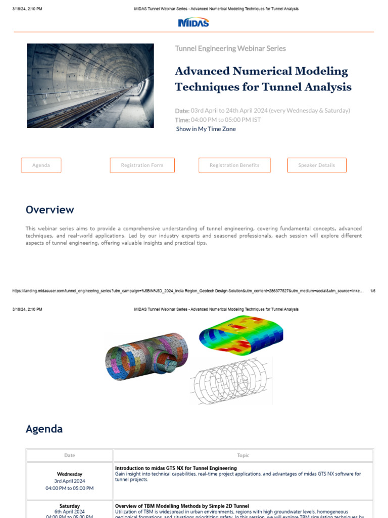 MIDAS Tunnel Webinar Series - Advanced Numerical Modeling Techniques For Tunnel Analysis | PDF ...