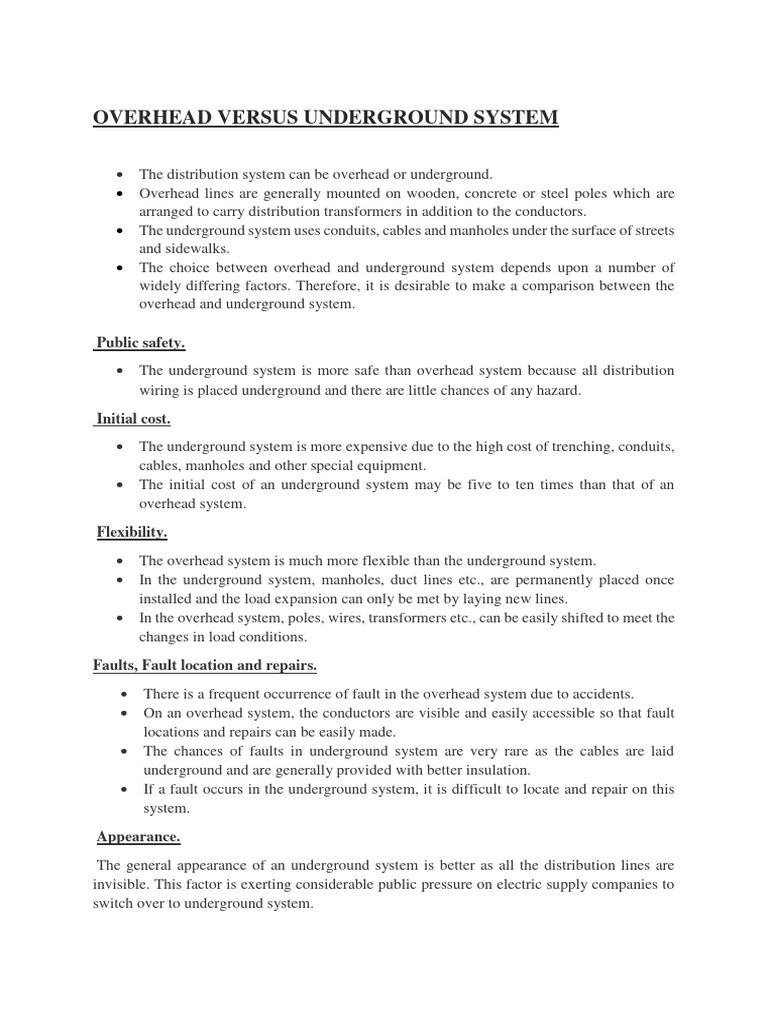 Overhead and Underground | PDF | Power (Physics) | Building Engineering