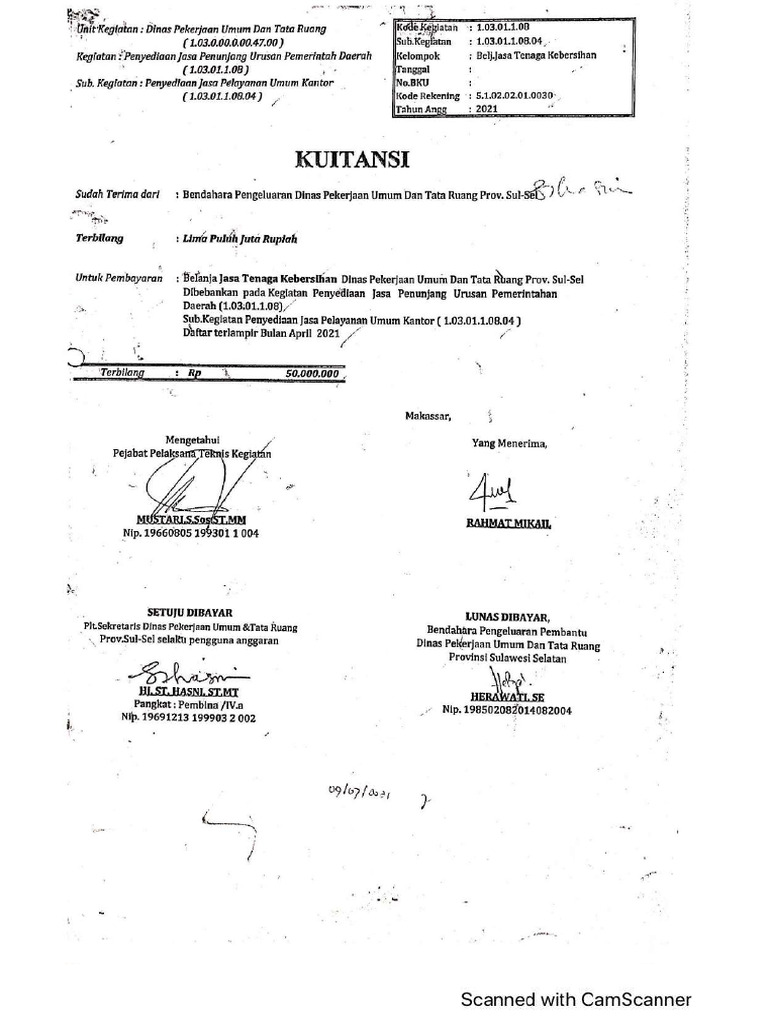 Kuitansi Bulan April 2021 - Compressed | PDF