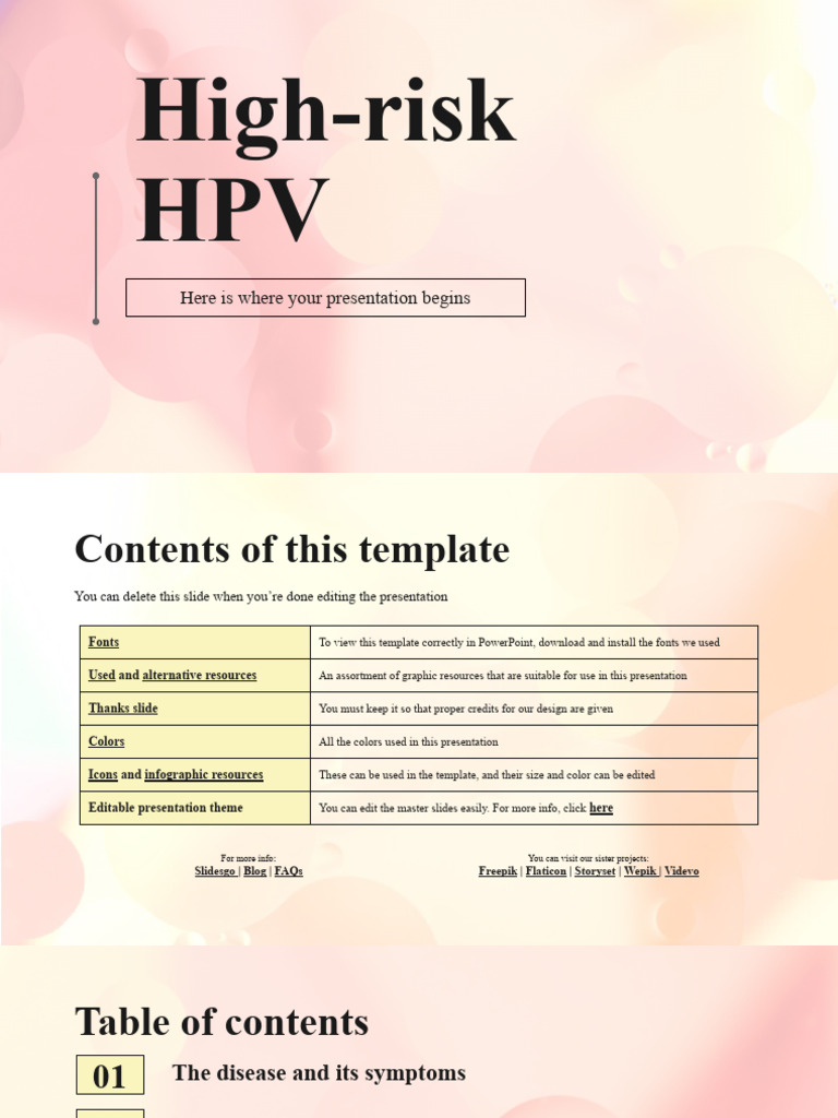 High-Risk HPV: Symptoms and Treatments | PDF | Infection | Chronic ...