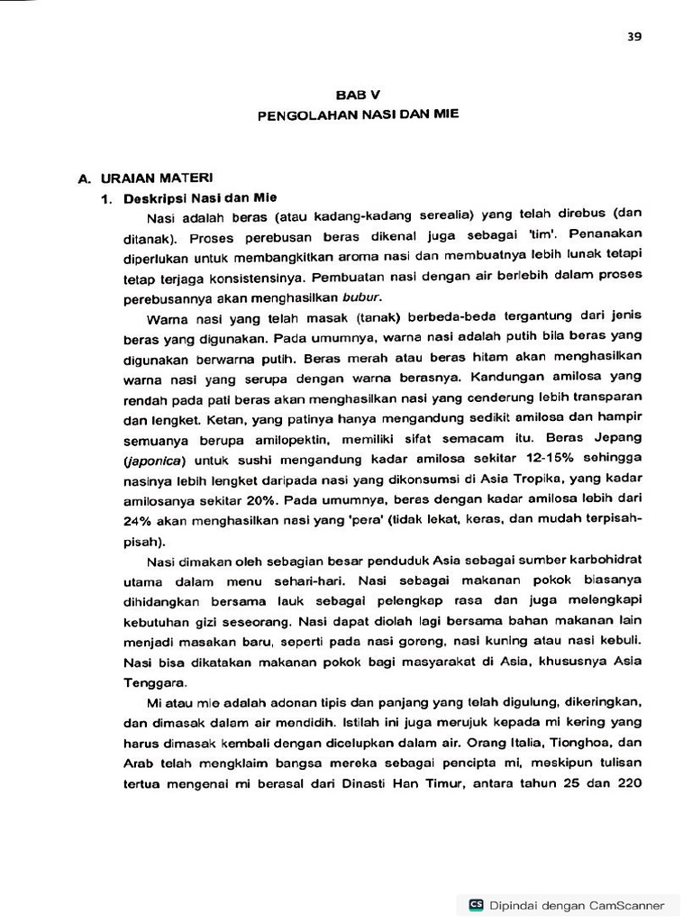 Mengolah Nasi Dan Mie | PDF