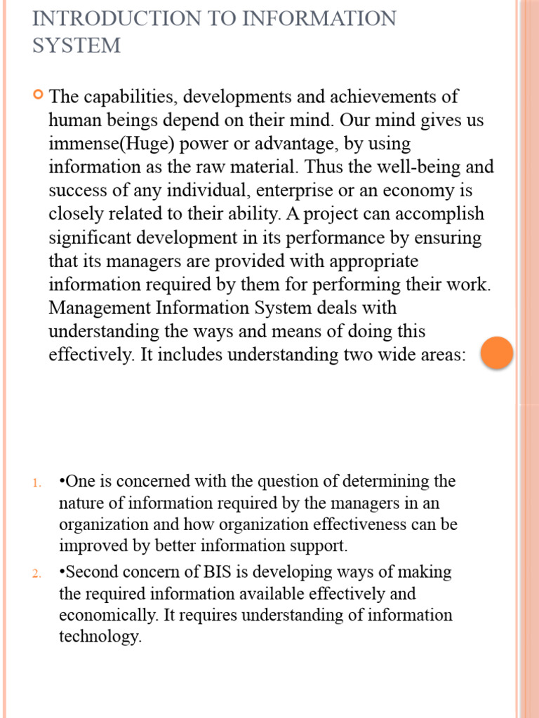 Chapter 1 | PDF | Information System | Information