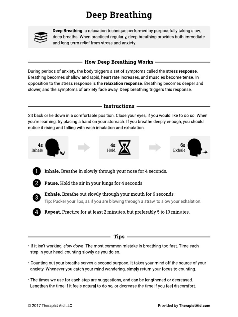 Deep Breathing Exercise | PDF