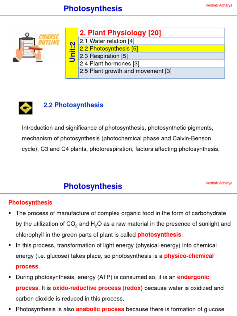 Photosynthesis Light Reaction KA 2080 | PDF | Photosynthesis | Chlorophyll