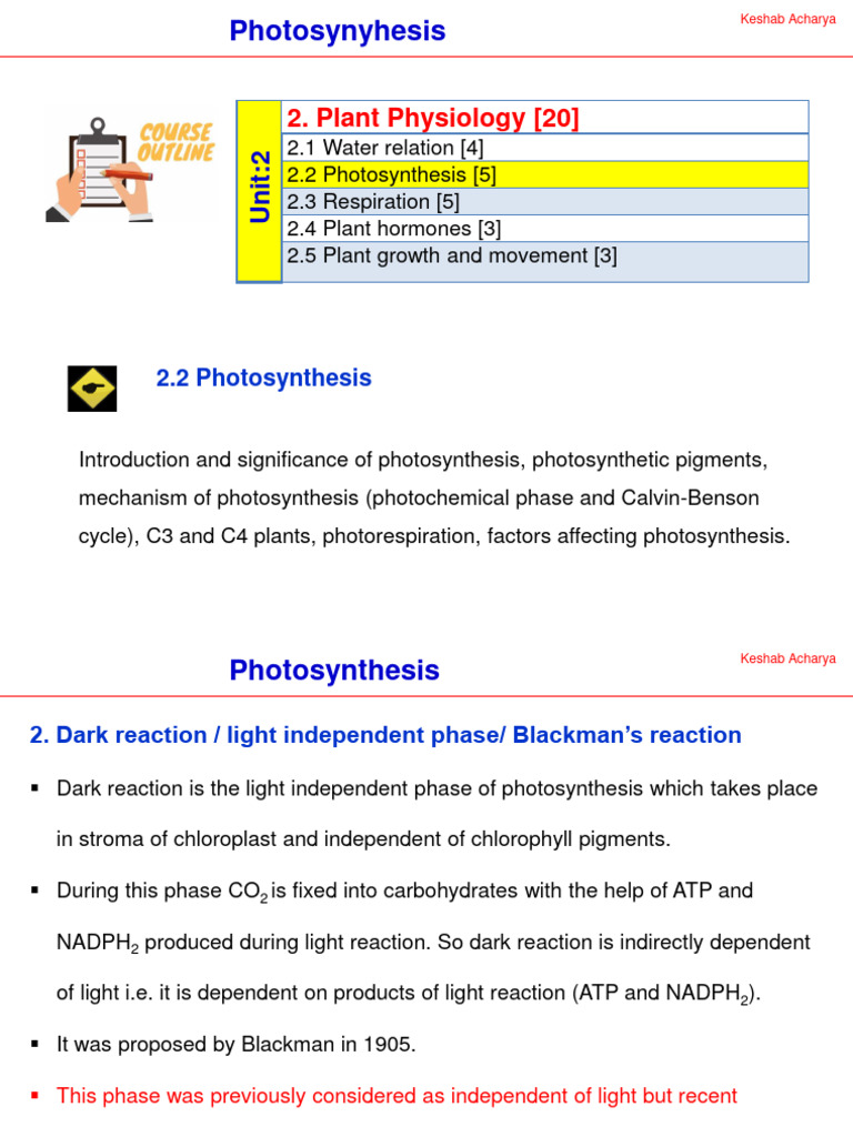 Photosynthesis Dark Reaction KA 2080 | PDF | Photosynthesis | Carbon ...
