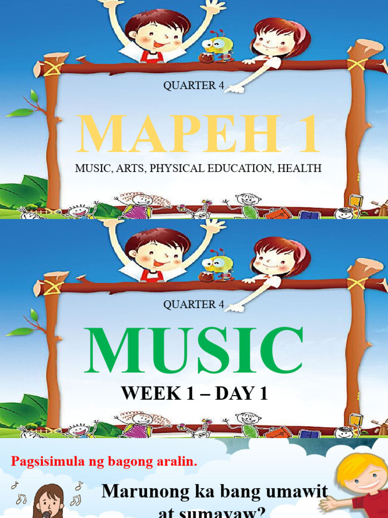 Week 1 - Mapeh 1 | PDF