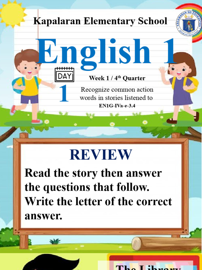 Q4 ENGLISH 1 Week 1 | PDF