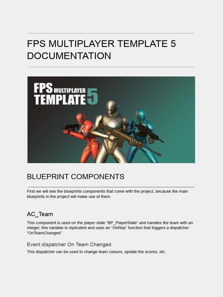 Fps Multiplayer Template Documentation | PDF