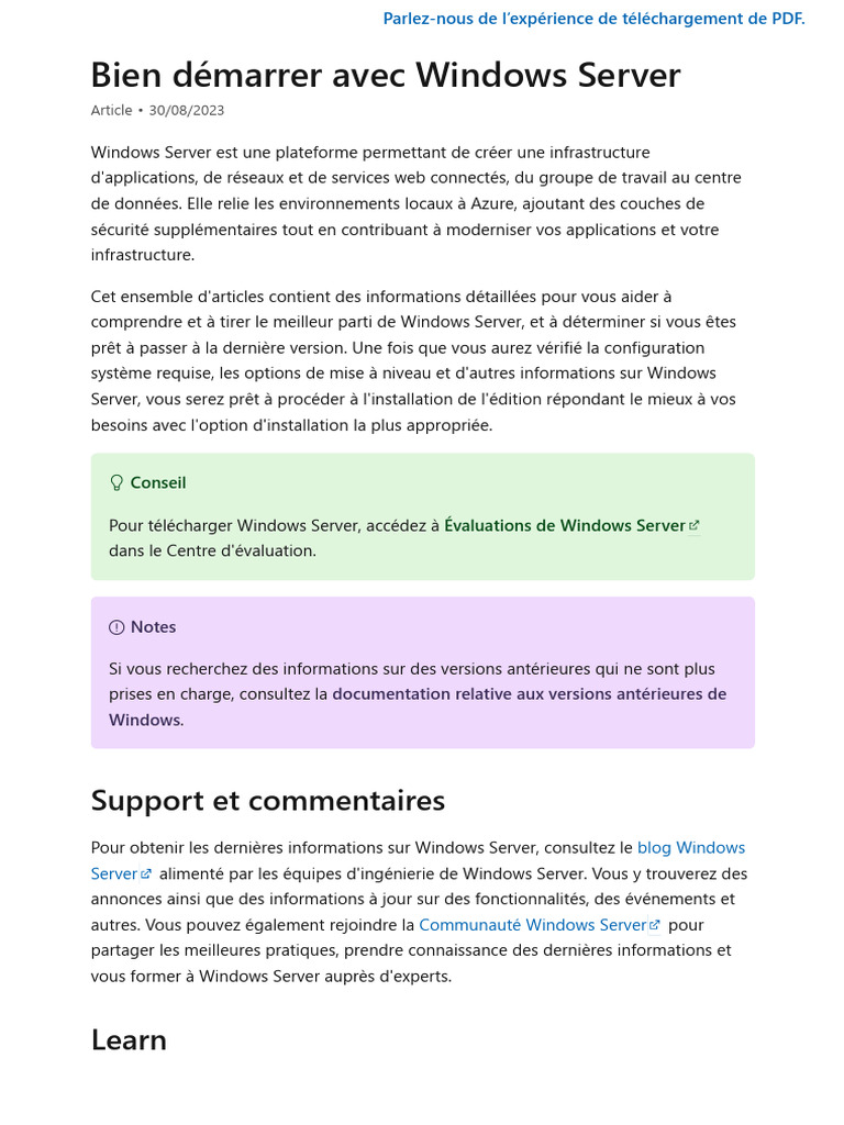 Guide de démarrage Windows Server 2022 | PDF | Sécurité de la couche de ...