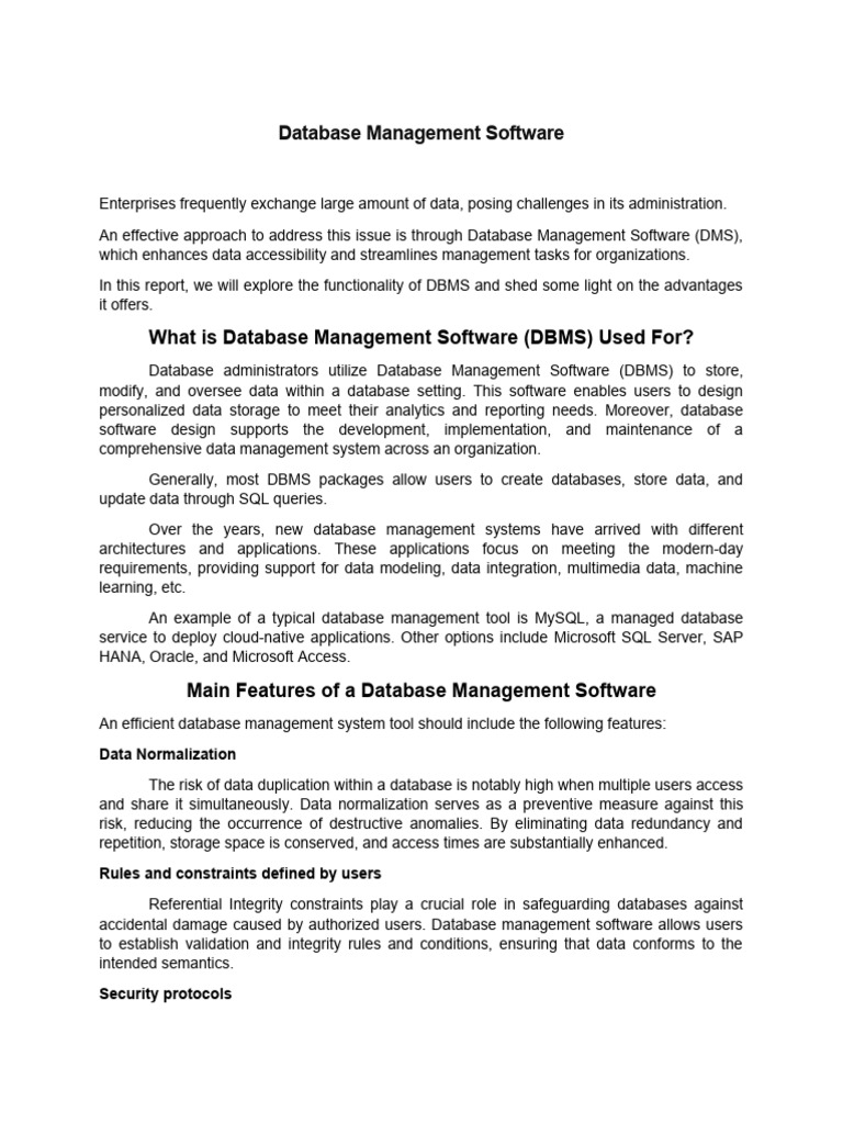 PC4 - GROUP 7 - Database Management Software | PDF | Databases | Information Security