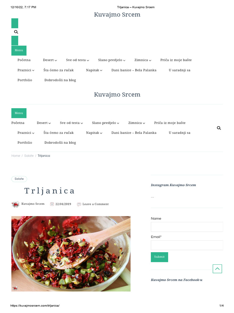 Trljanica - Kuvajmo Srcem | PDF | Cooking, Food & Wine