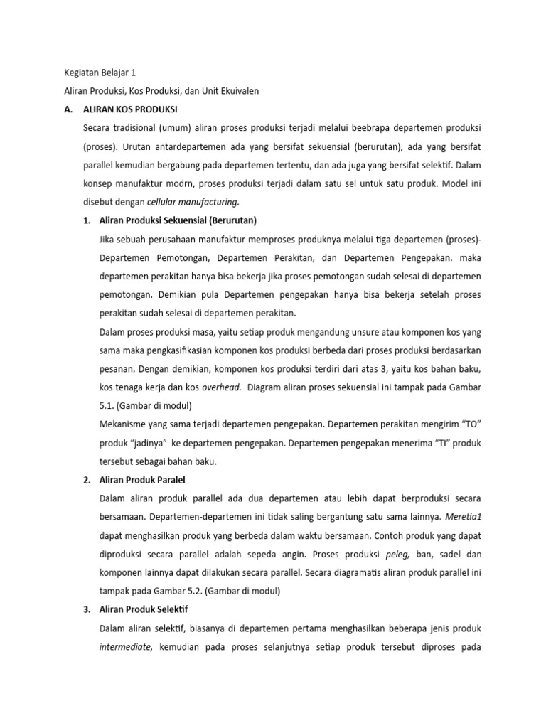 Aliran Produksi dan Kos di Garmen | PDF | Teknologi & Rekayasa