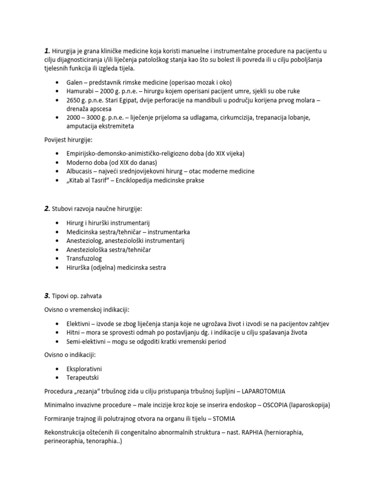 Hirurgija Kolokvij | PDF