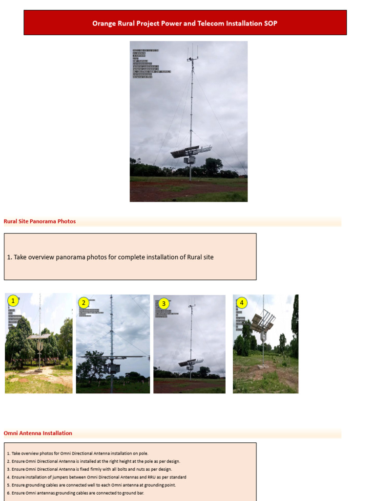 Telecom and Power SOP | PDF | Optical Fiber | Equipment