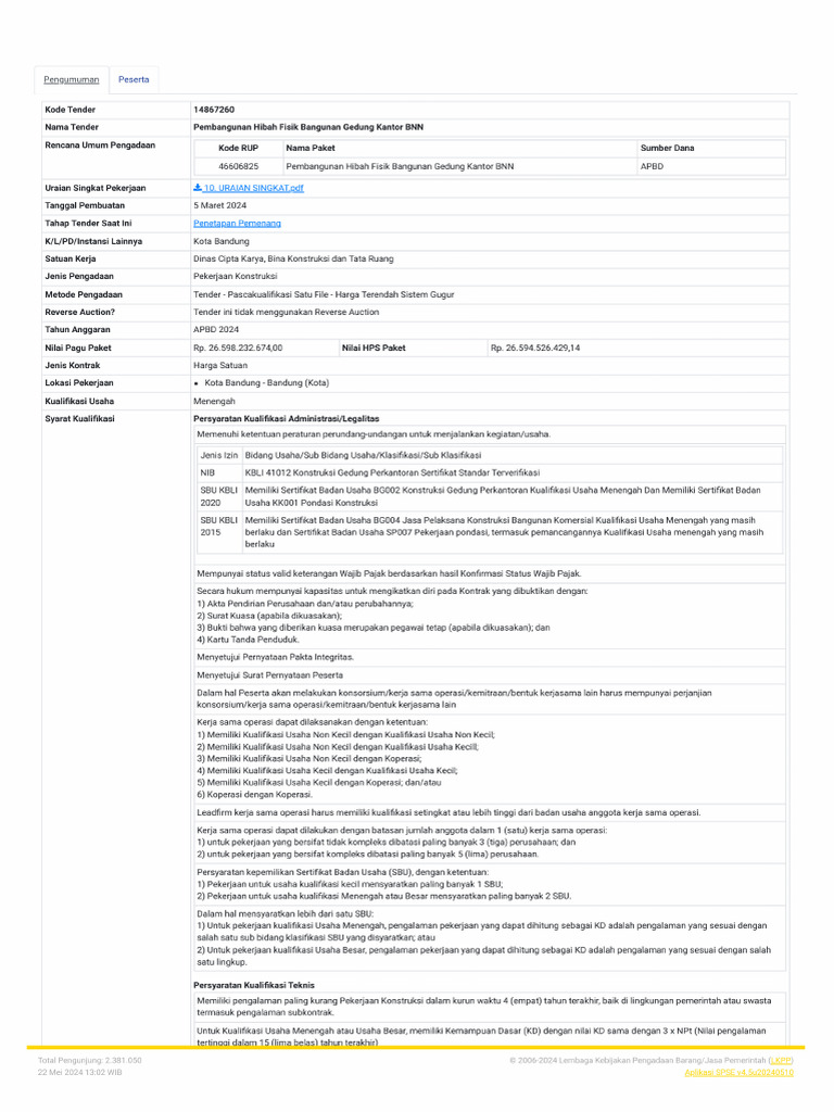 Lpse Kota Bandung | PDF