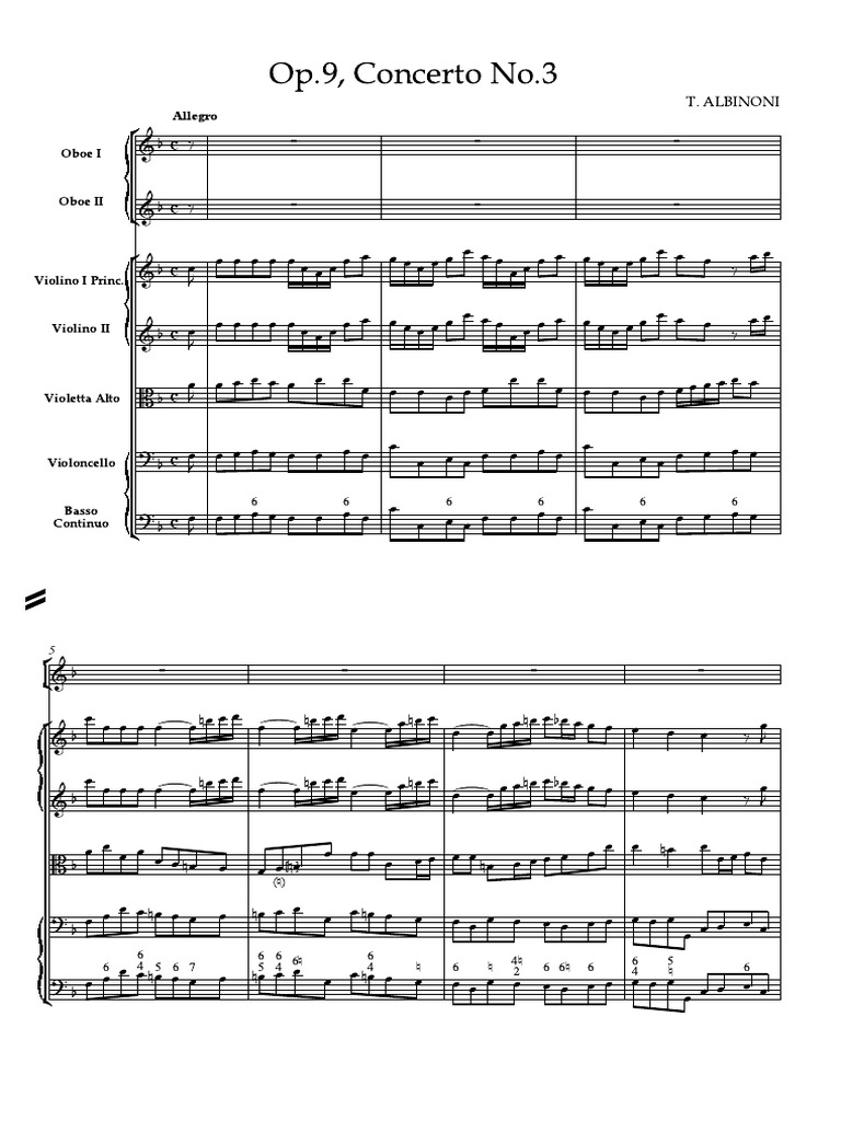 Imslp889594 Pmlp755896 Albinoni Op9 3 | PDF