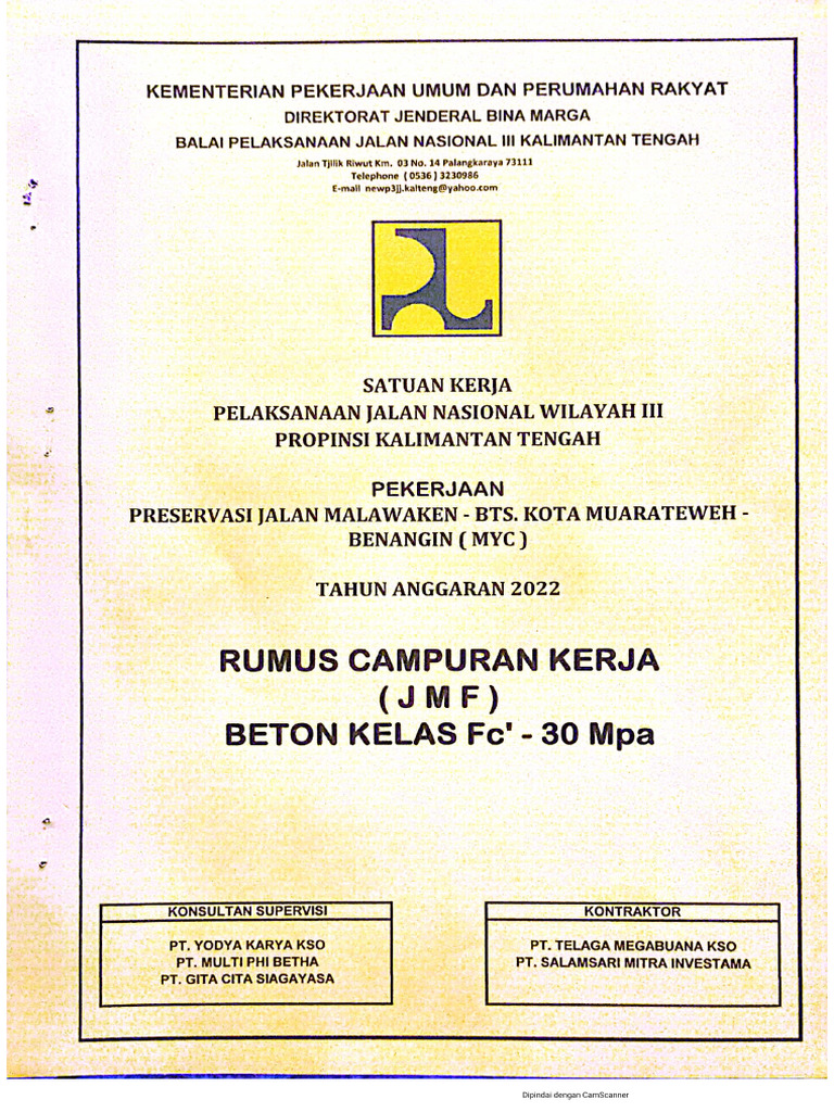 JMF BETON FC 30 Mpa | PDF