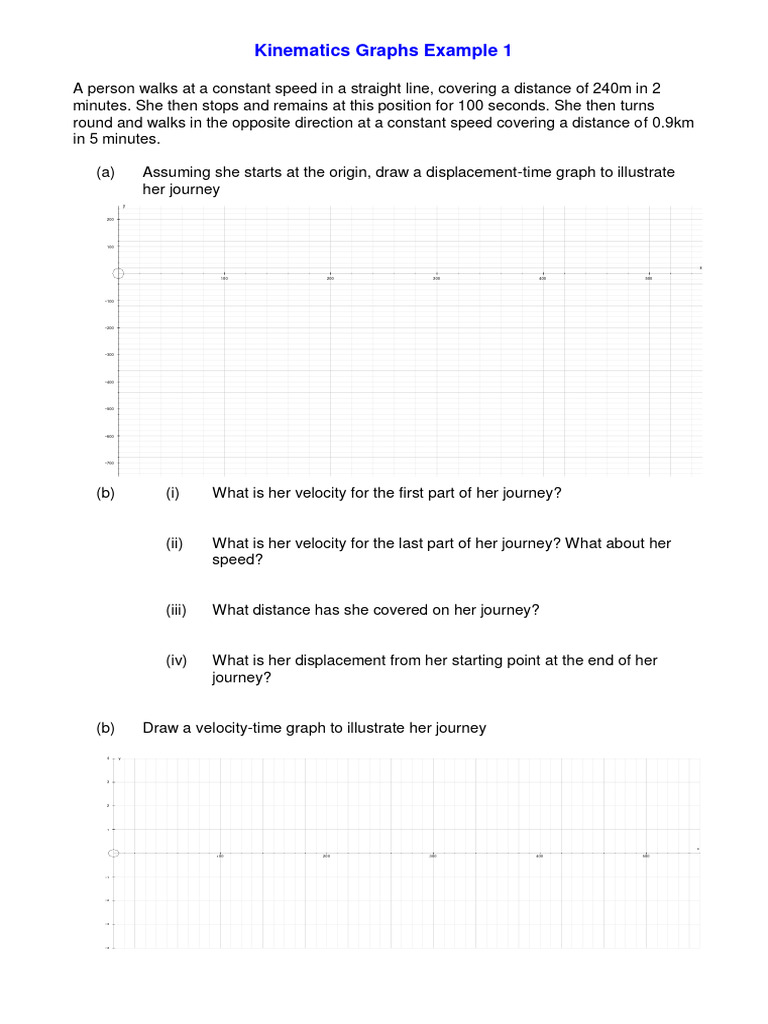 Kinematics Graphs and Velocity Calculations | PDF | Speed | Velocity