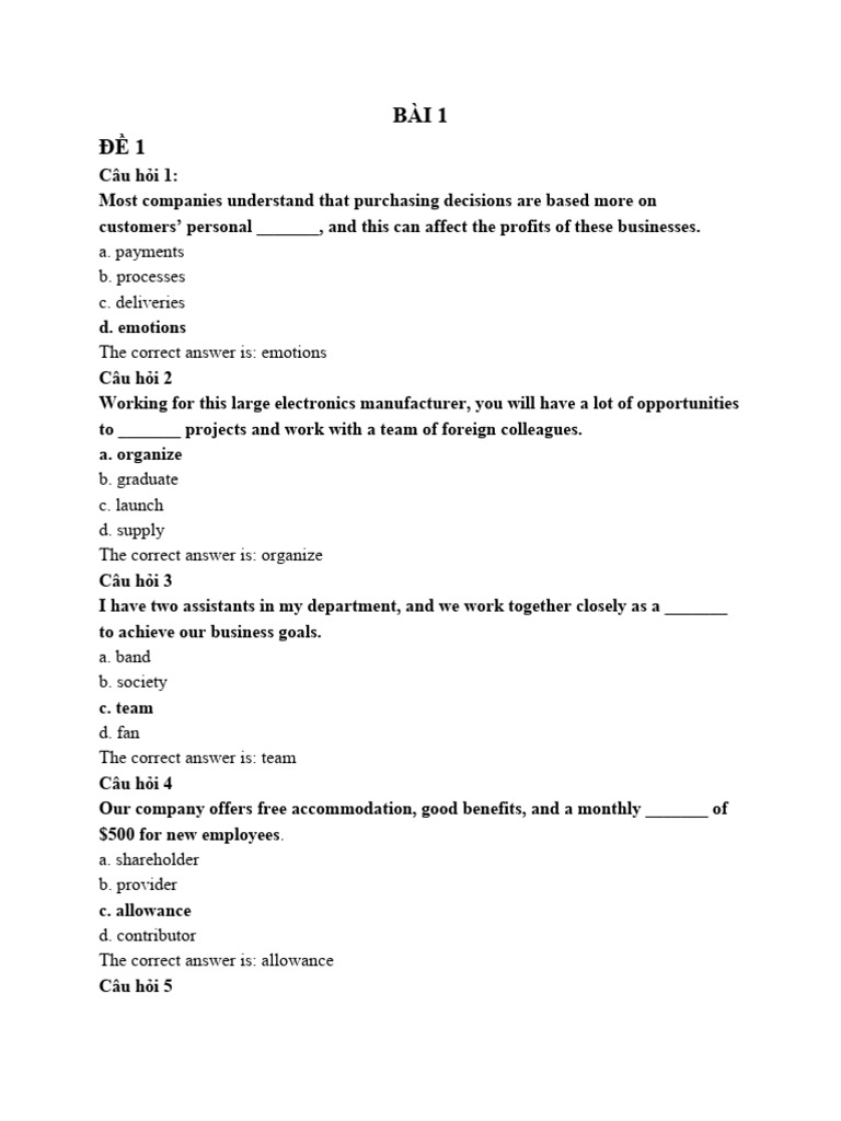 Bài 1 Tacn | PDF | Customer | Emotions