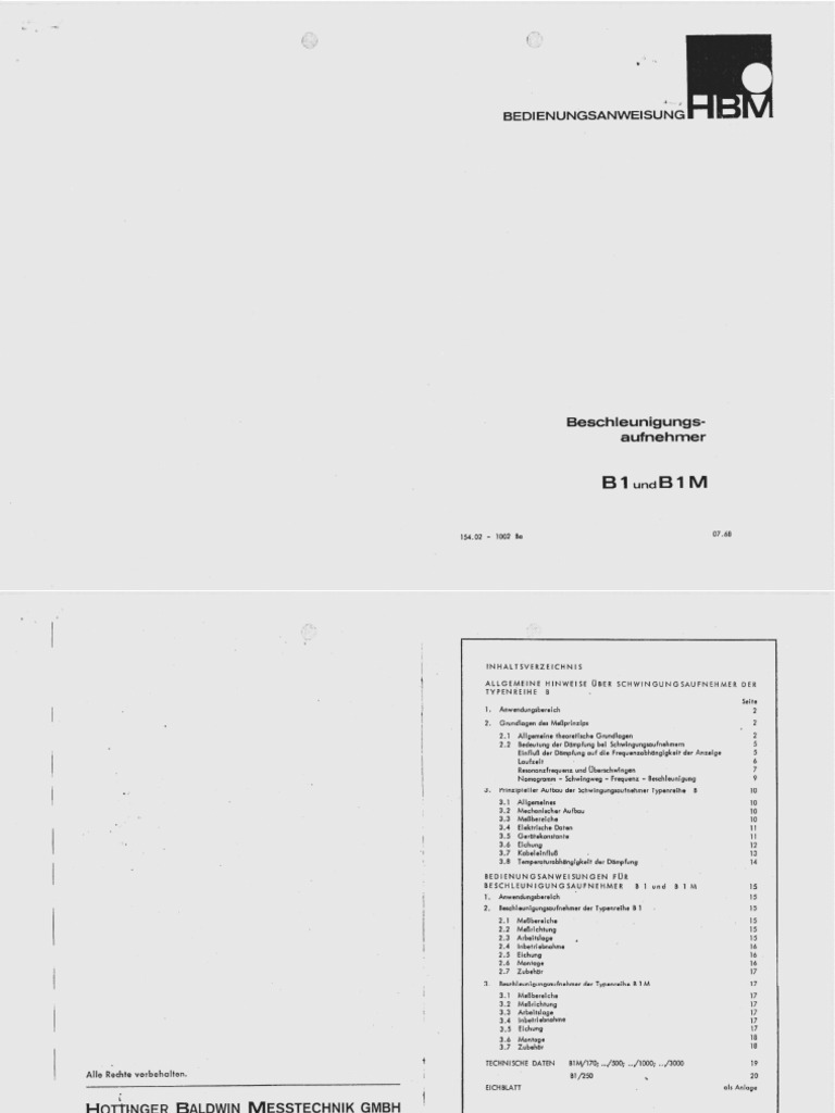 B25-MANULA FOR VIBRATION SENSING - HBM | PDF