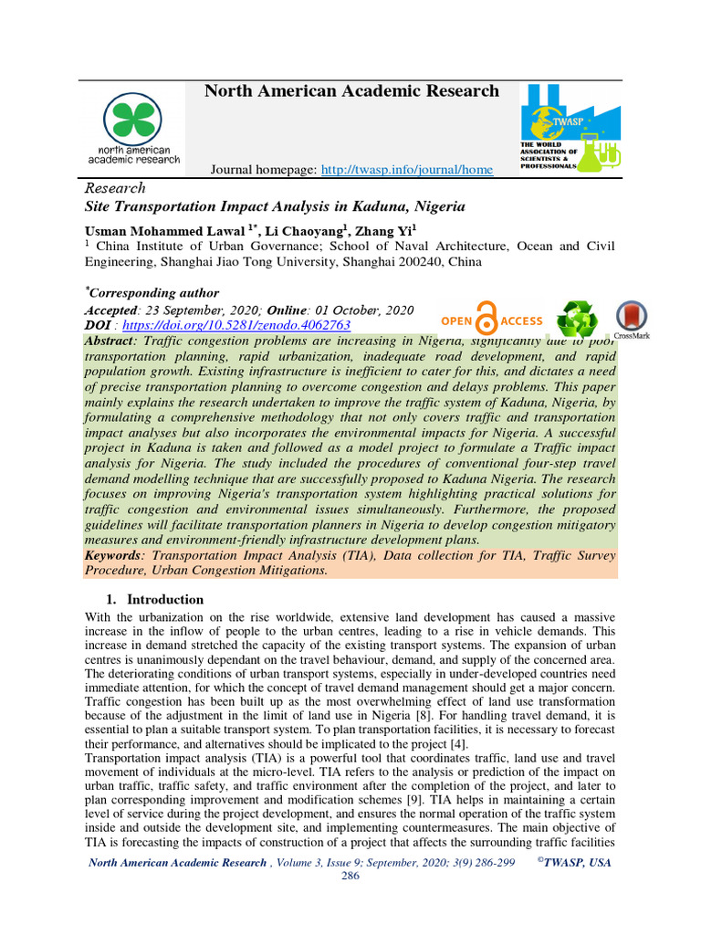 Site Transportation Impact Analysis | PDF | Transport | Environmental ...