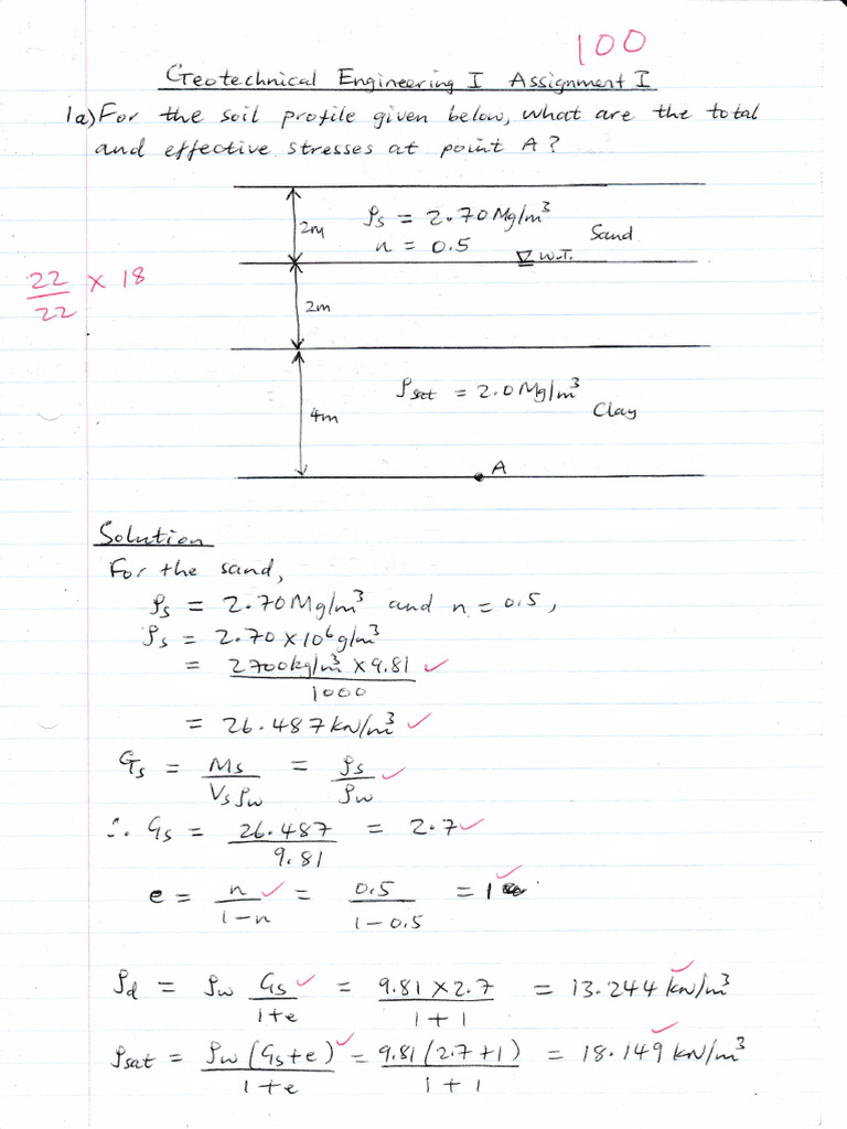 Geotech 1 Assignment 1 | PDF