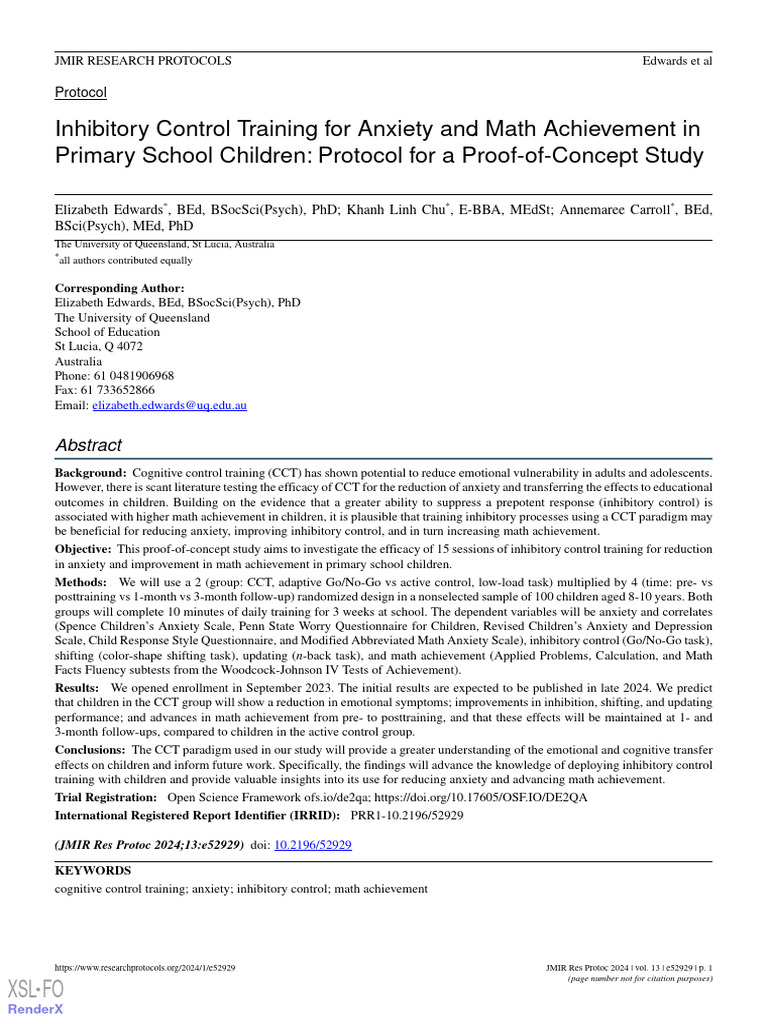 Edwards | PDF | Attention | Executive Functions
